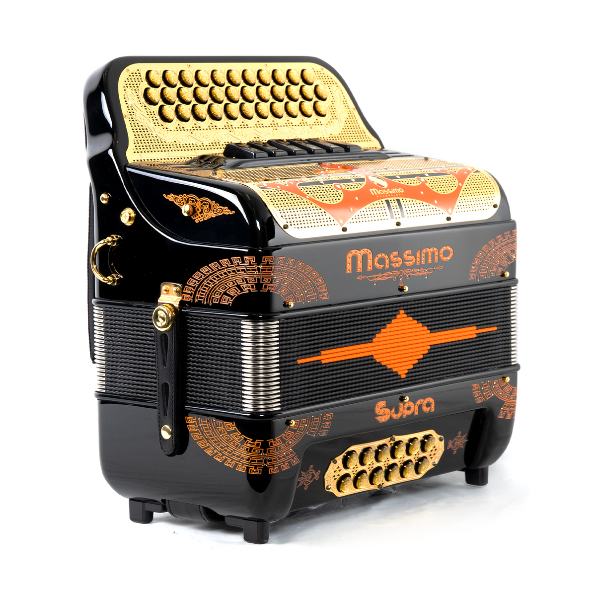 Massimo Supra 2 Tone Black / Orange – Massimo Accordions