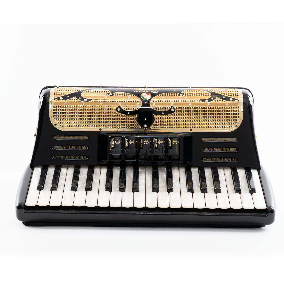 Piano Accordion / Black (Gold details) – Massimo Accordions