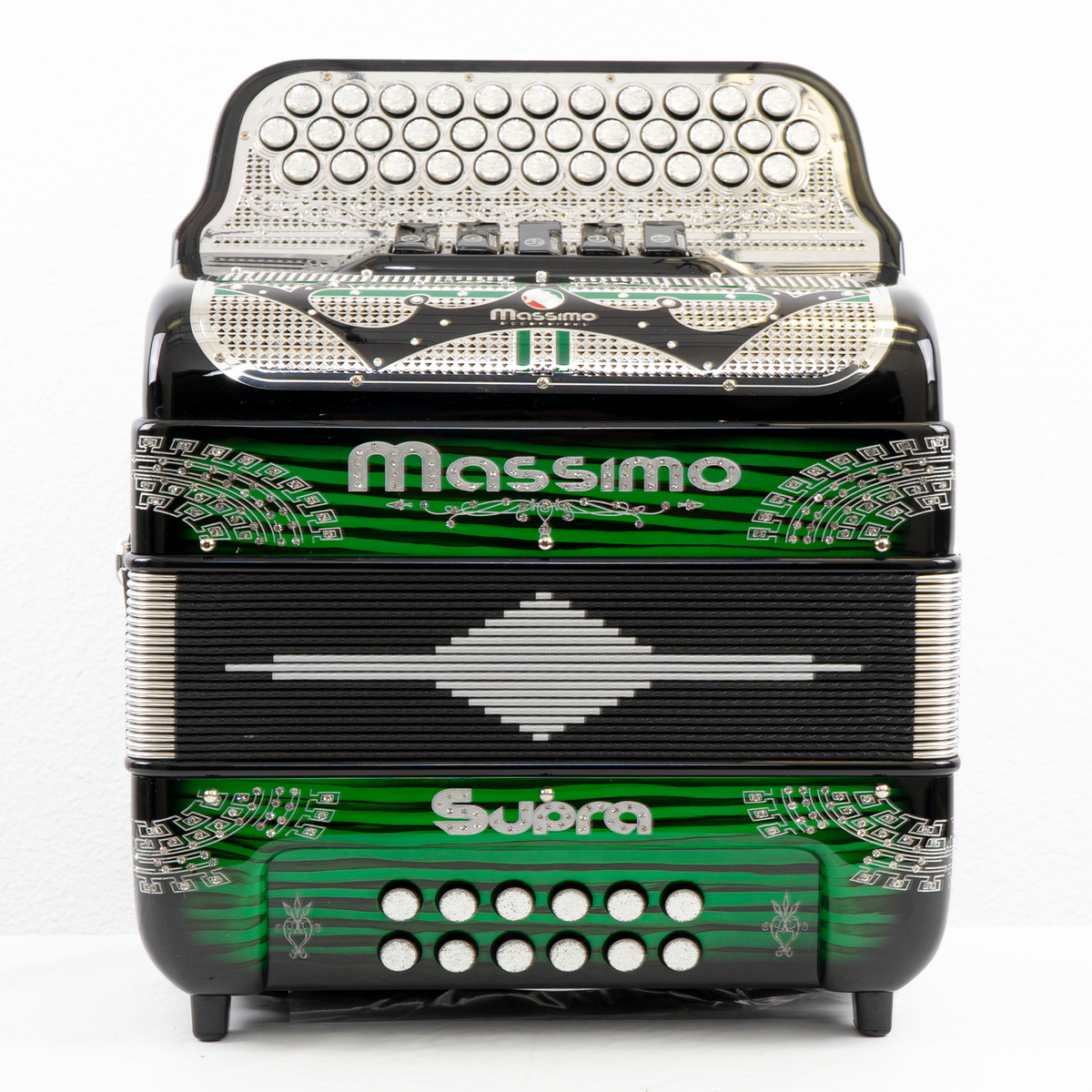 Massimo Ultra Compact 5 Switches Black & Green (Grey details) / G Tone ...