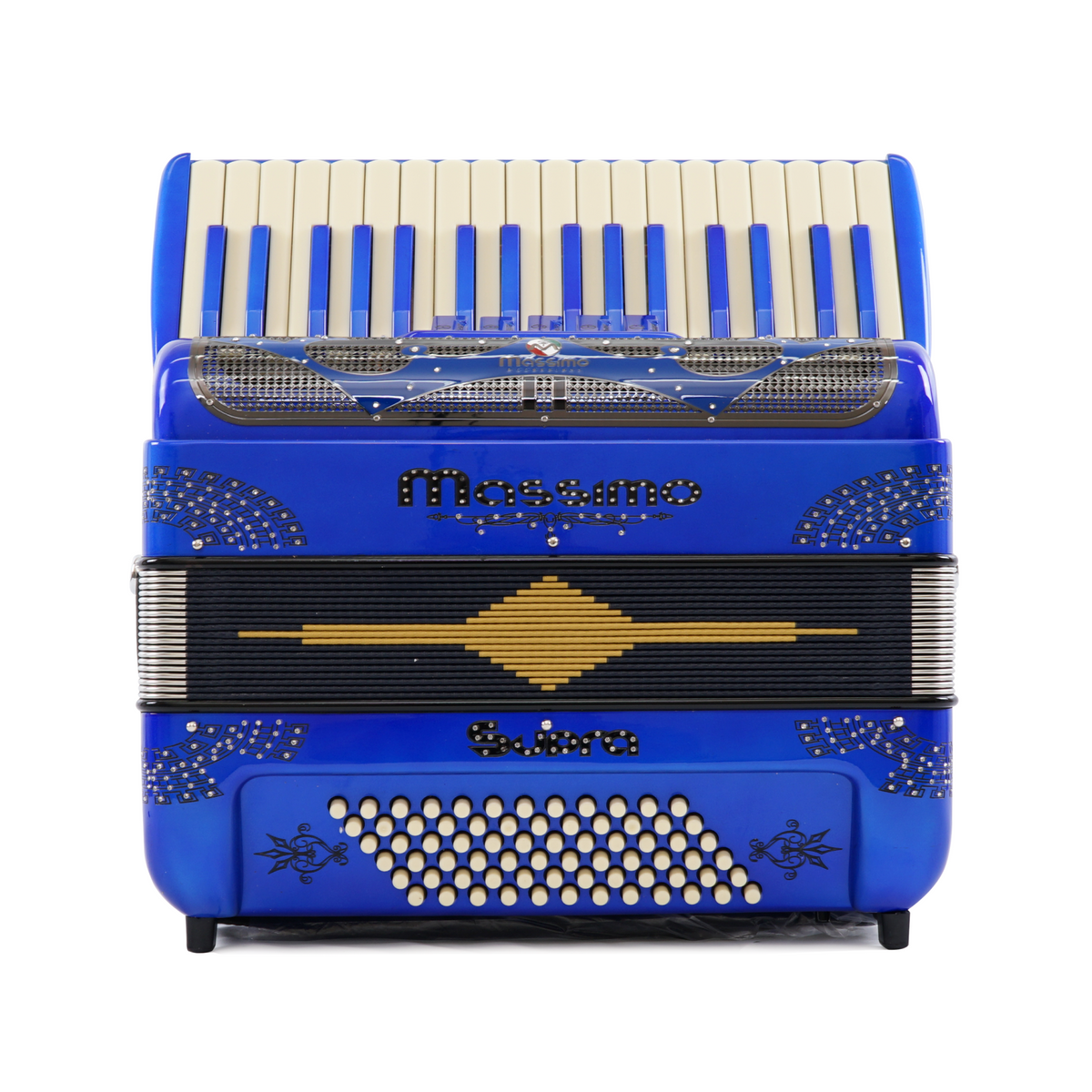 Piano Accordion / Blue (Black details) – Massimo Accordions
