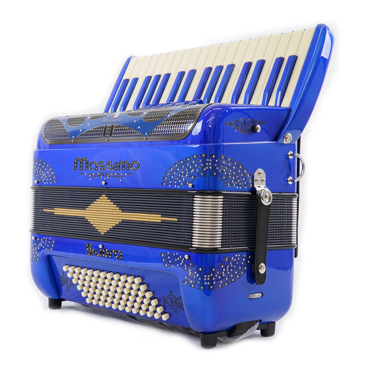 Piano Accordion / Blue (Black details) – Massimo Accordions