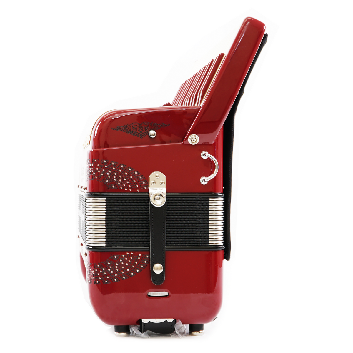 Piano Accordion / Burgundy(Black Details) – Massimo Accordions