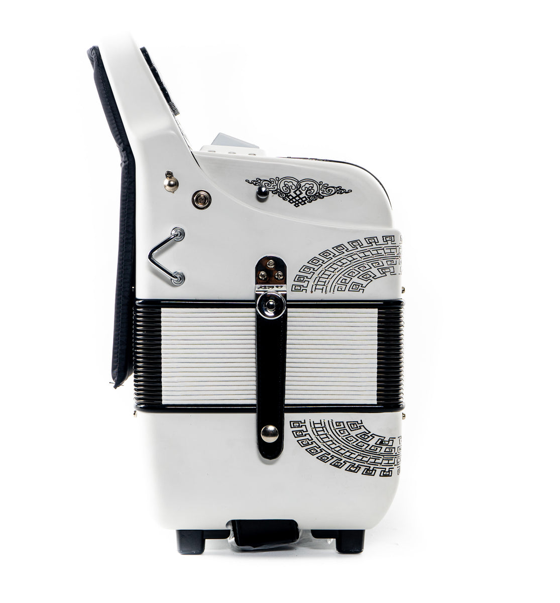 Massimo Supra Matte White Color (Black details) – Massimo Accordions